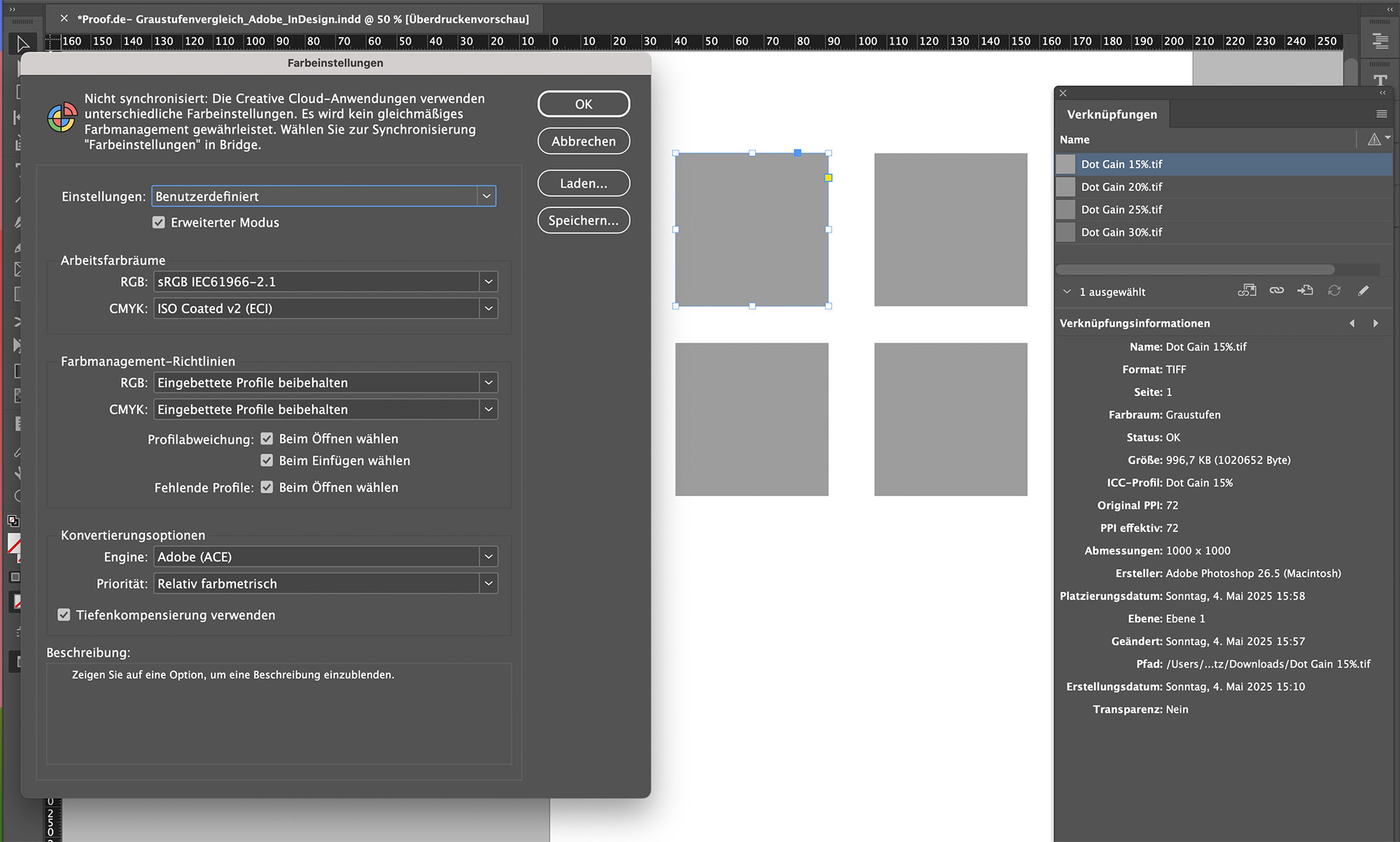 Falsche Graustufen in Adobe Photoshop + InDesign | proof.de